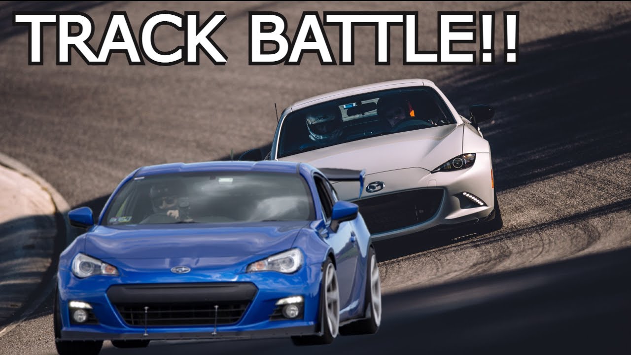 Mazda Miata ND vs Subaru BRZ Track Battle! [POV Track Day @ Pocono ...