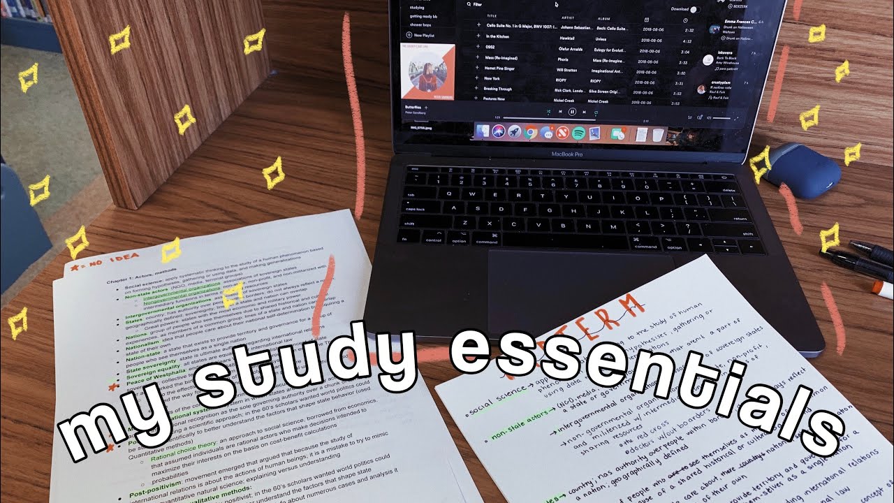 my study essentials - YouTube