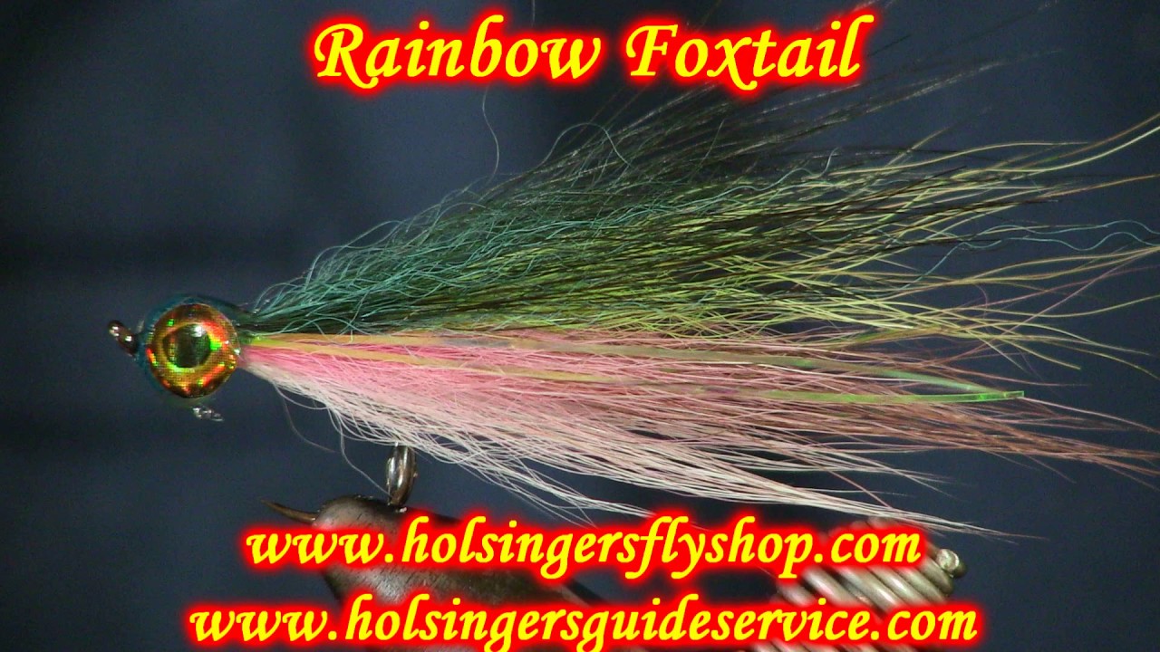 Rainbow Foxtail Streamer, Holsinger's Fly Shop - YouTube
