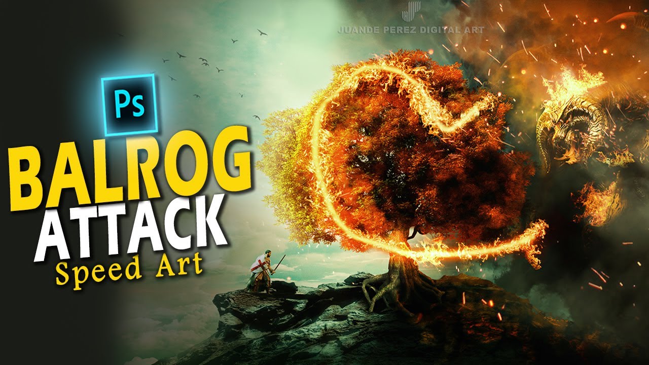 🔥I Create Epic BALROG Scene From RINGS OF POWER🔥 PHOTOSHOP MANIPULATION ...