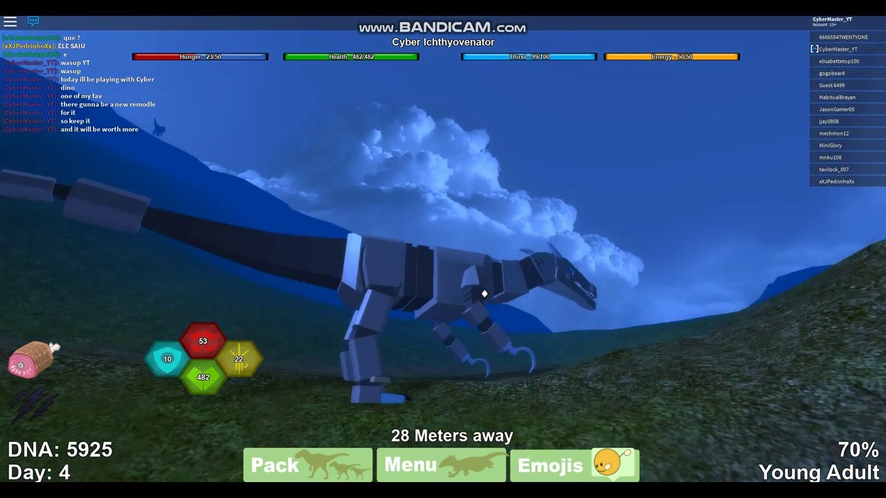 game play with Cyber in dinosaur simulator - YouTube