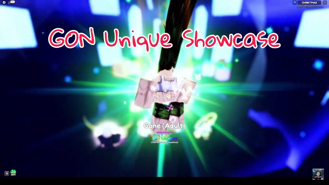 Roblox anime adventures Unique GON Showcase in KARAKORA TOWN The Fire ...