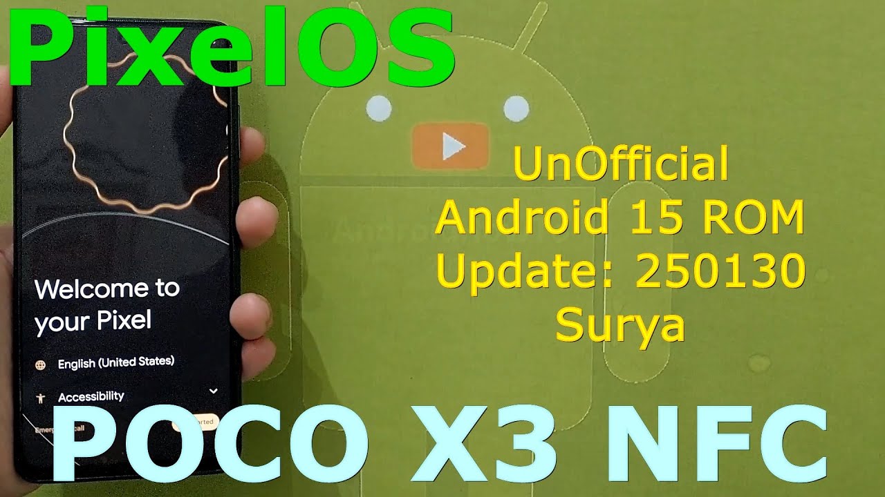 PixelOS UnOfficial for Poco X3 Surya/Karna Android 15 ROM Update: 250130 - YouTube