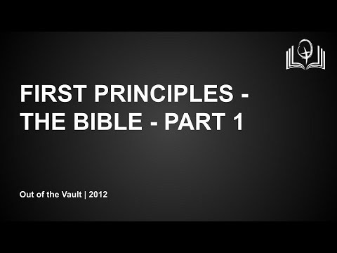 First Principles - The Bible - Part 1 - Pastor Kevin Beier - YouTube