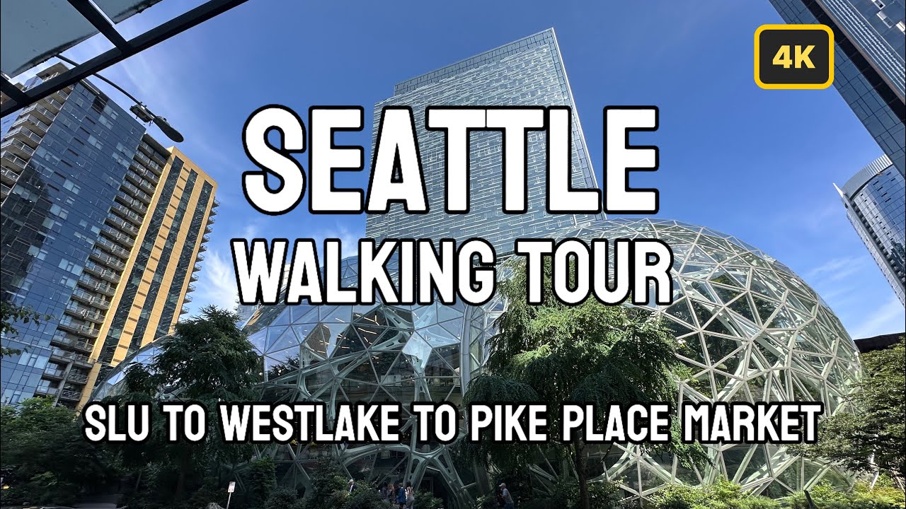4K SEATTLE WALKING TOUR | SOUTH LAKE UNION TO WESTLAKE CENTER TO PIKE ...