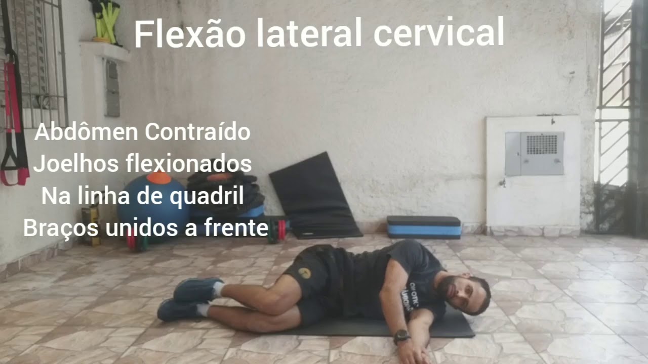 Flexão lateral de cervical deitado - treino em casa - YouTube