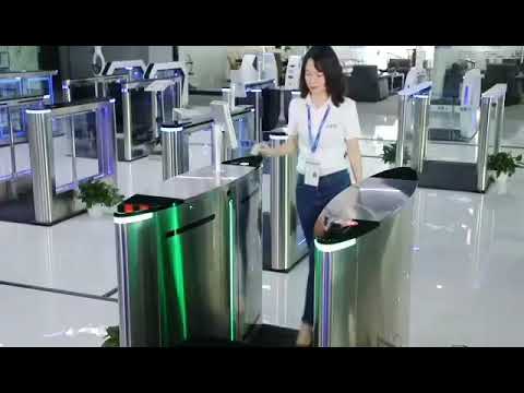 H203 Video flap barrier gate for high-end office building - YouTube