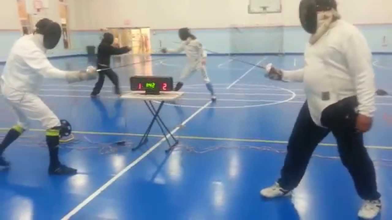 Epee practice night - YouTube