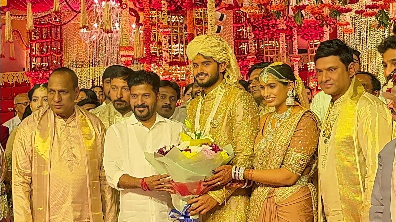 CM Reventh Reddy Attends Malla Reddy Grand Daughter Marriage | Marri ...