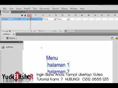 Flash Tutorial YudiFlasheR | Membuat Navigasi di Flash CS 5 - YouTube