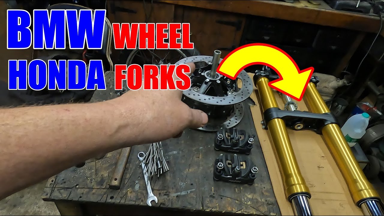 BMW GS Project part 8 (Front Wheel & Forks) - YouTube