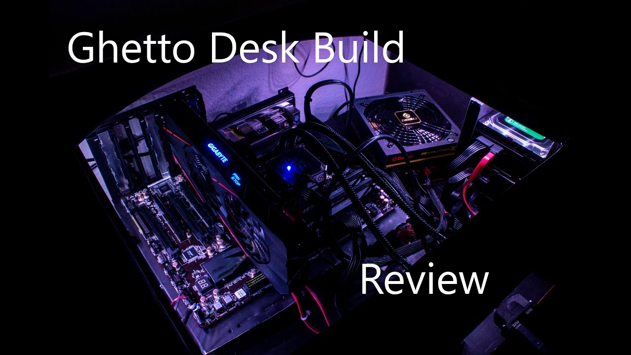 PC Desk Build - Ghetto desk set up overview - YouTube