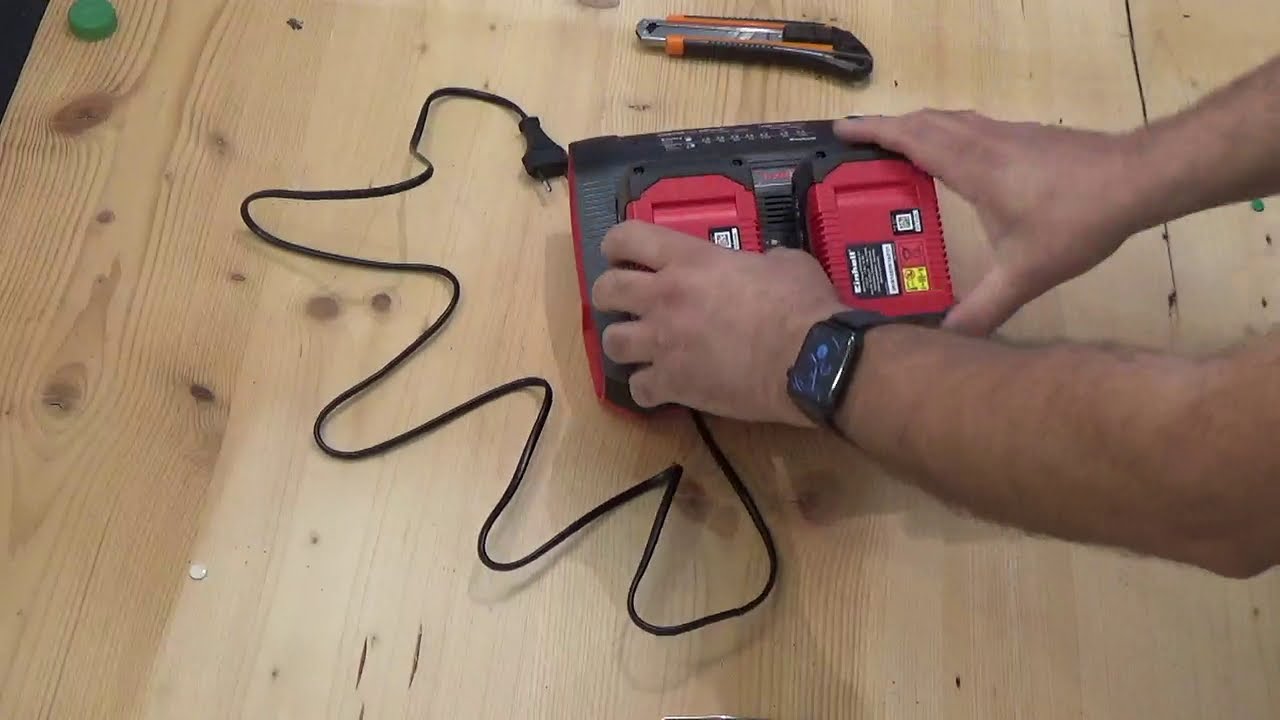 Einhell Power X-Change Unboxing. Double Charger 2x3.0 Ah - YouTube