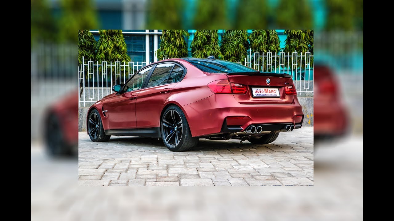 BMW M3 F80 w/ iPE Exhaust System & Frozen Red Metallic Peelable Paint ...
