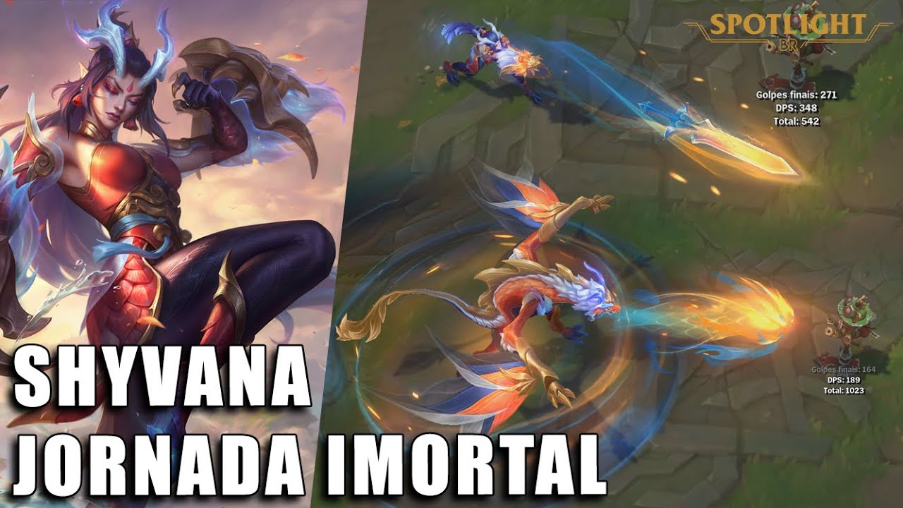 Shyvana Jornada Imortal - Skin Spotlight PREVIA - YouTube