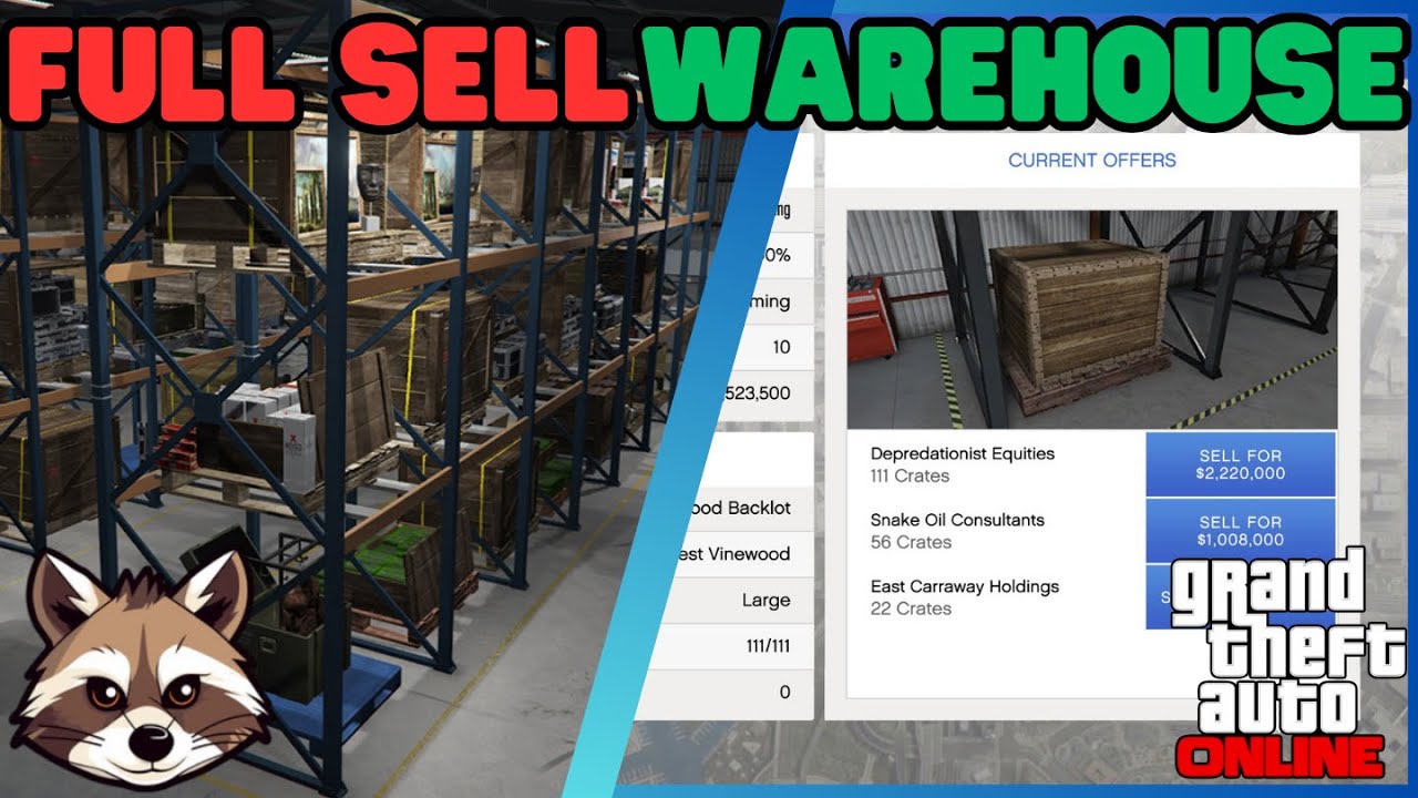 Full Warehouse Sell Mission | Solo worth $3,330,000 in Full Lobby | GTA ...