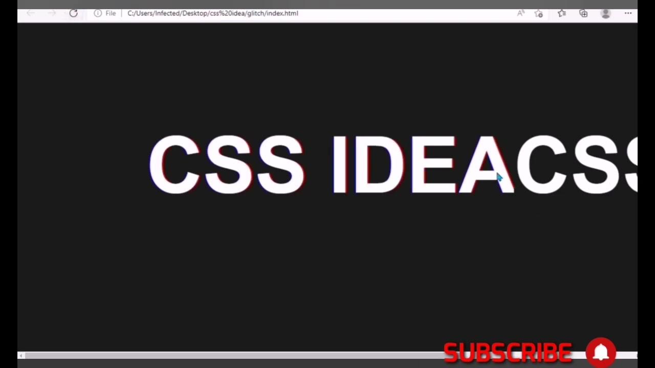 CSS Glitch Text Effect - YouTube