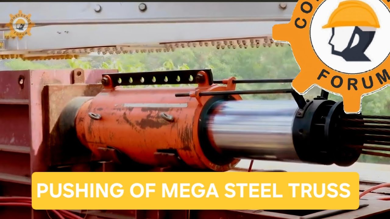 PUSHING of Mega Steel Truss Bridge @MAHESH_IRCON - YouTube