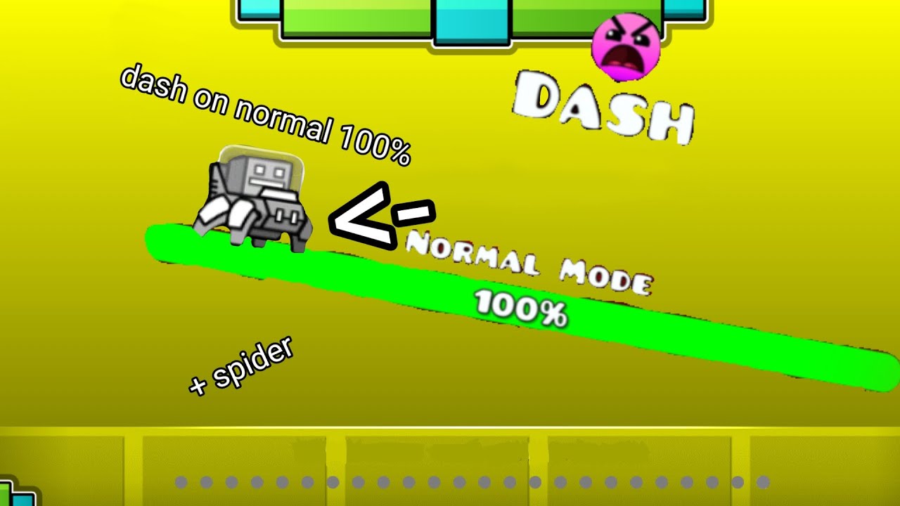 похожу Dash в normal mode|+ spider|Geometry dash - YouTube