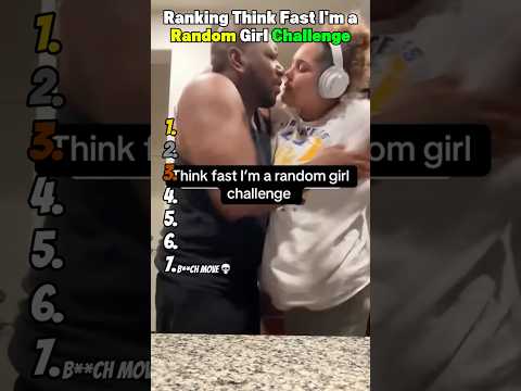 Ranking Think Fast I'm a Random Girl Challenge 😂