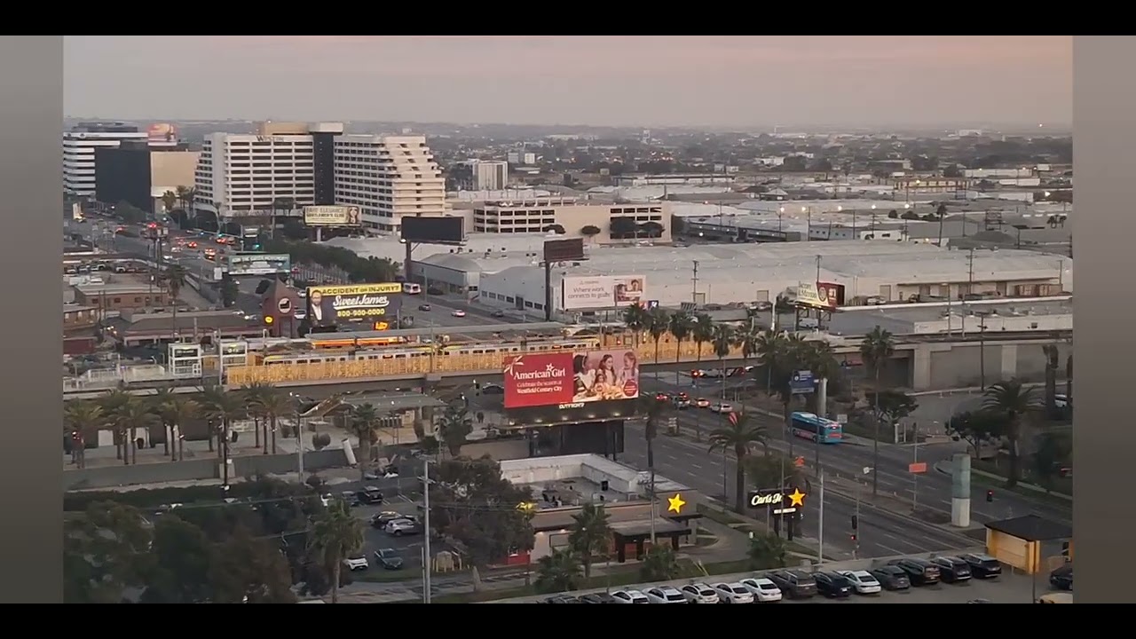 A Metro Rail Line Train Station near LAX-Los Angeles International ...