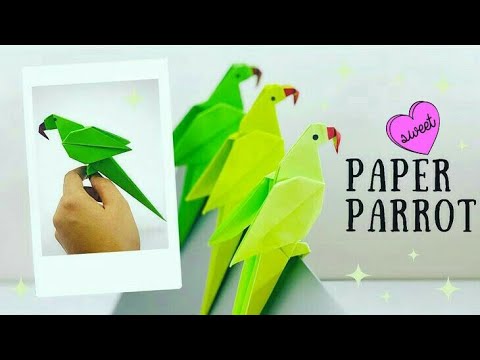 Origami Peper Perrot | jow to make paper bird or perot |tutorial cara ...