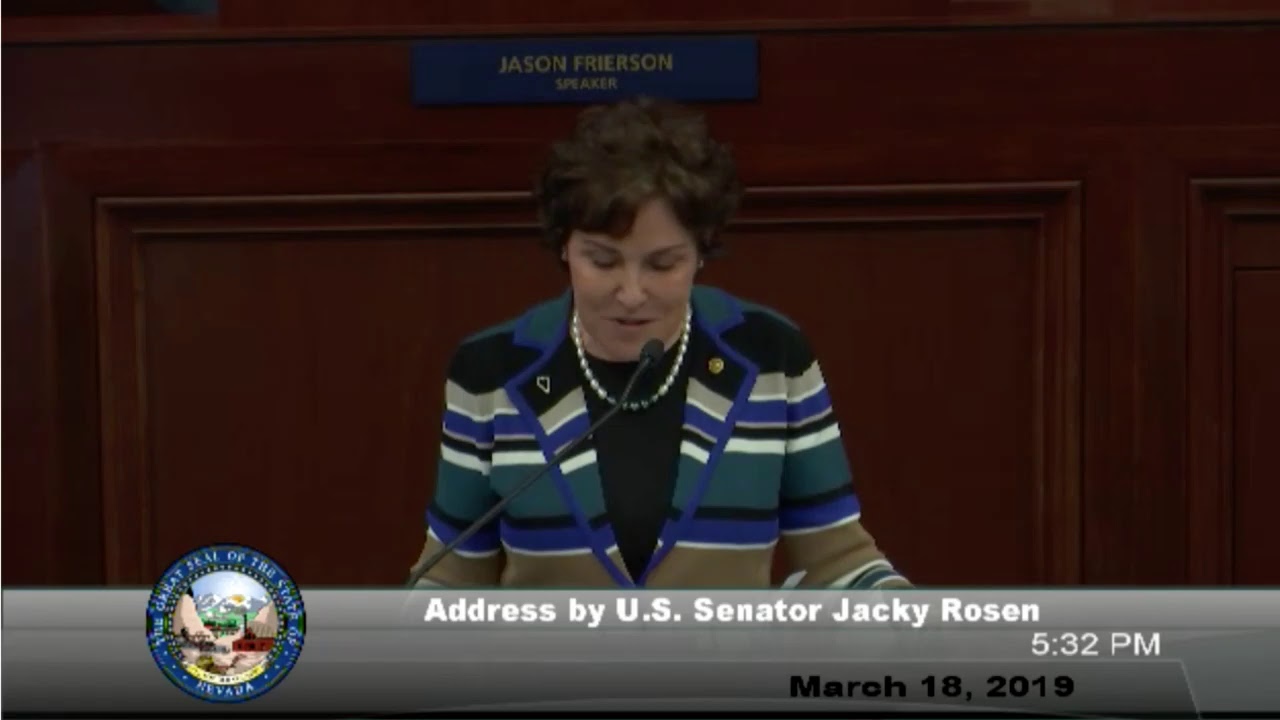 Sen. Jacky Rosen speaks to Nevada Legislature - YouTube