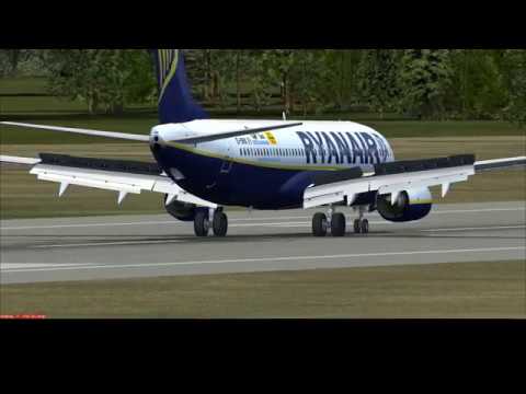 Flight Simulator 2004: Ryanair Boeing 737-800W EI-DHX at Palanga. - YouTube