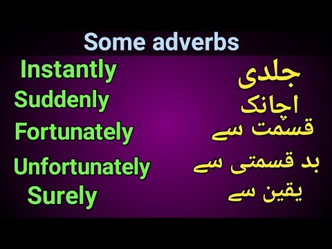 Some important adverbs || Instantly / Suddenly / Fortunately ...