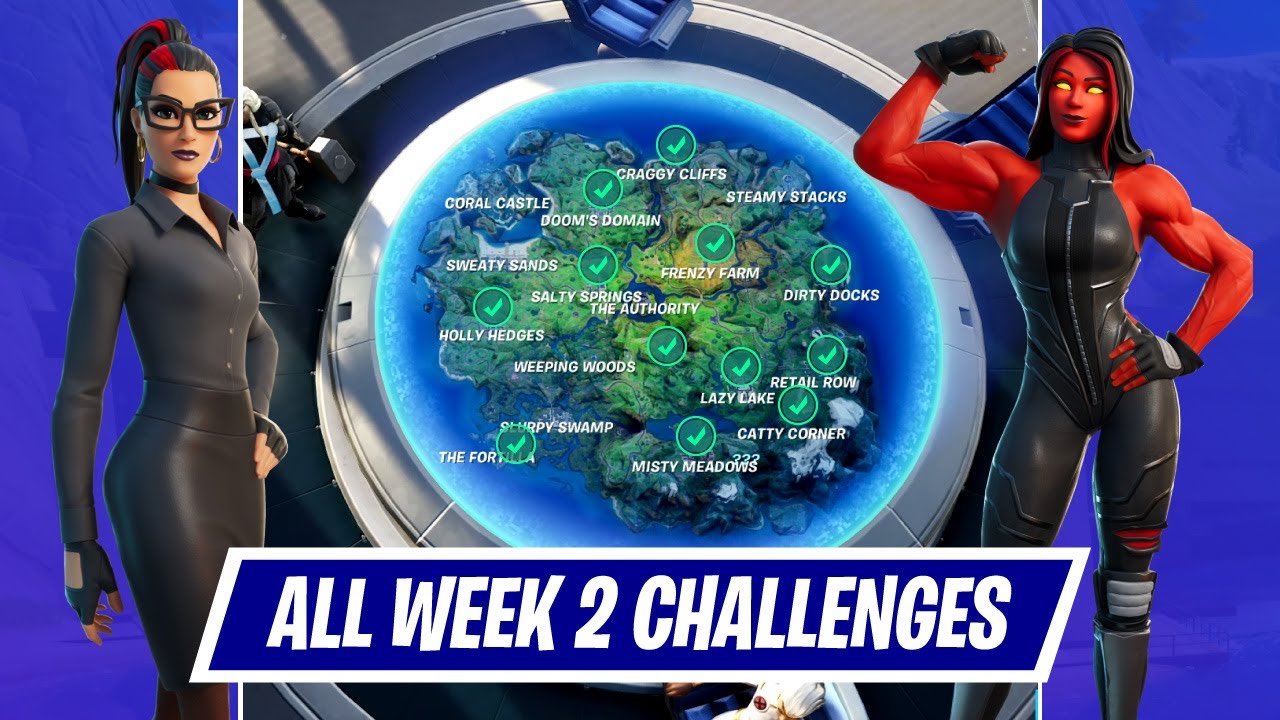 All Week 2 Challenges Guide in Fortnite Chapter 2 Season 4 - YouTube