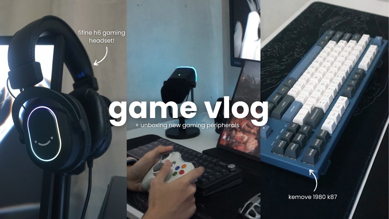 gaming vlog | chill gaming night + unboxing new gaming peripherals ...