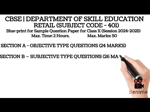 Retail sample paper for class 10th (2024-25) #cbse #skilleducation # ...