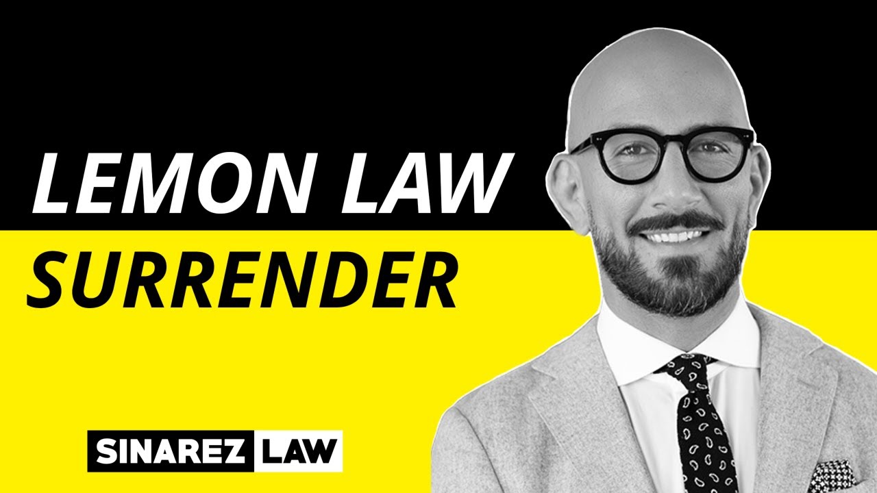 Surrendering Your Vehicle in Your Lemon Law Case - YouTube