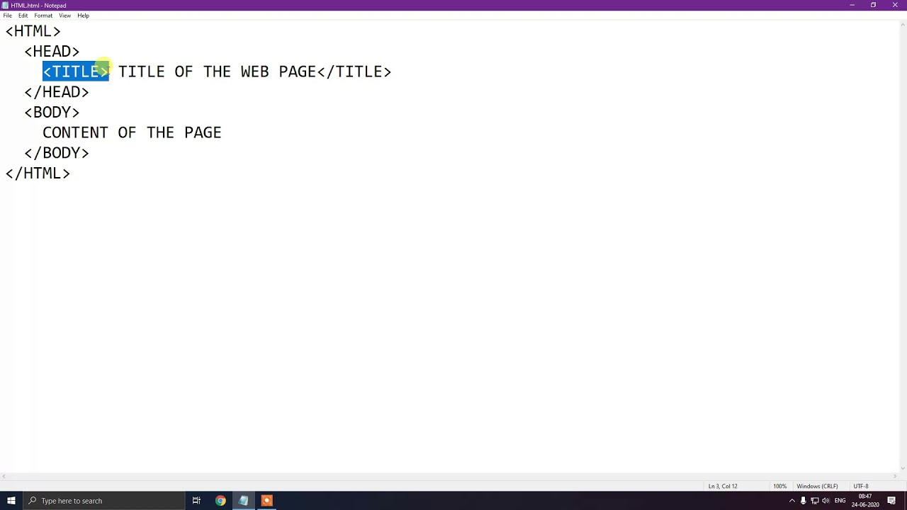 HTML PART 1 - YouTube