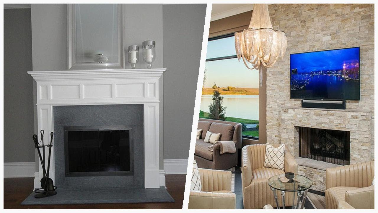 75 All Fireplaces Gray Family Room Design Ideas You'll Love - YouTube