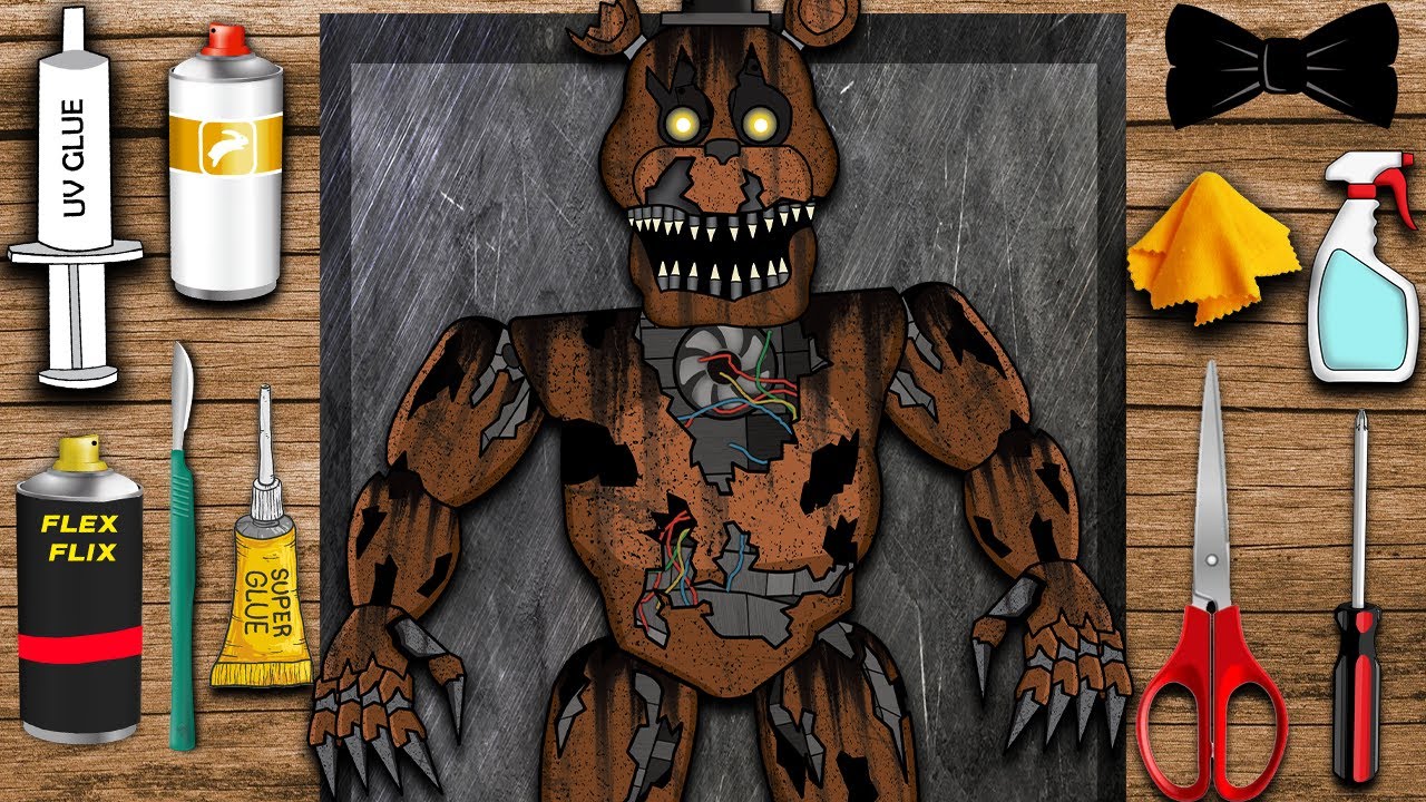 ASMR Nightmare Freddy Repair | FNAF 4 Animation | Five Nights At Freddy ...