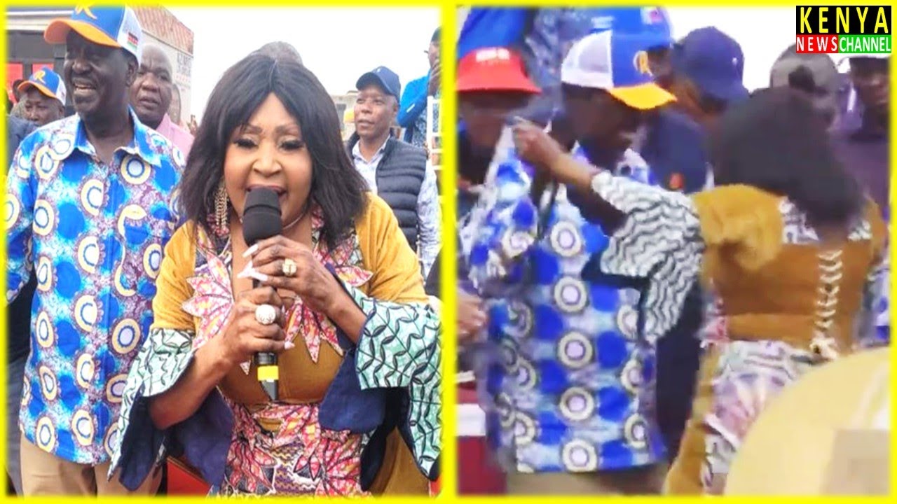 Mbilia Bel performance in Nyeri at Azimio Rally with Raila Odinga 🔥 ...