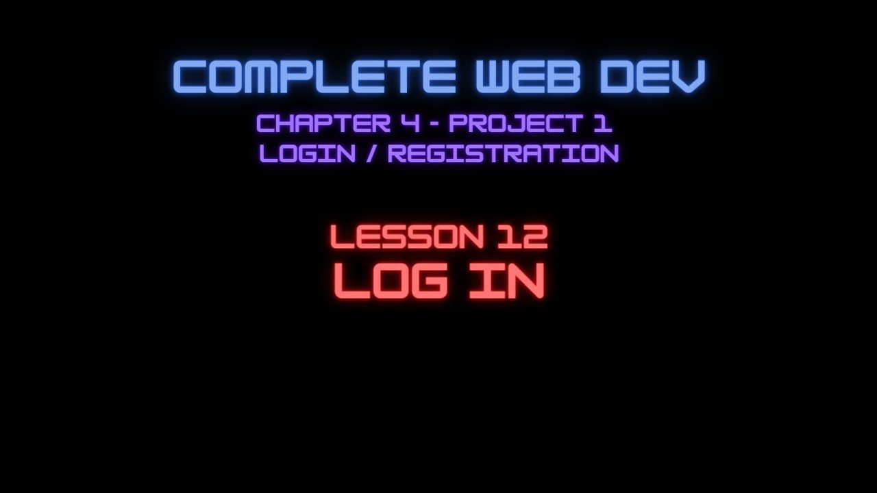 Web Dev 5 - 12 Log In - YouTube