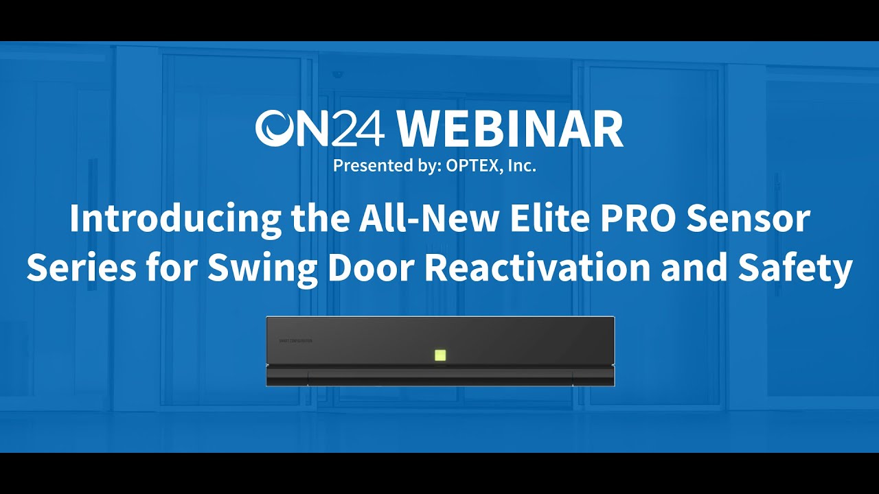 Webinar session 2: Introducing the All-New Elite PRO Sensor Series ...