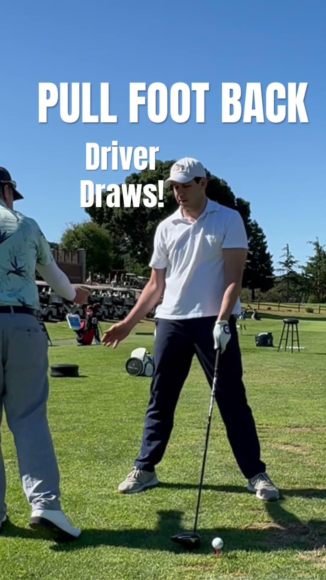 PULL FOOT BACK FOR DRIVER DRAWS! #golf #golfer #diy #shorts #shortvideo ...