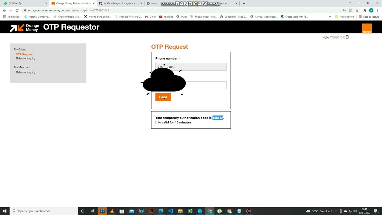Intégration de l'API ORANGE LARAVEL(PHP) en simulation - YouTube