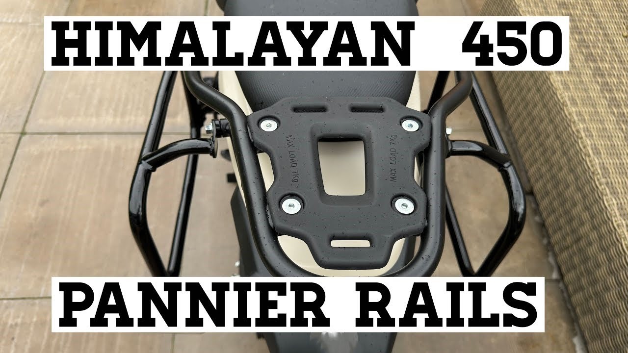 Himalayan 450 Panniers Rail | Step by Step Fitting | Unboxing - YouTube