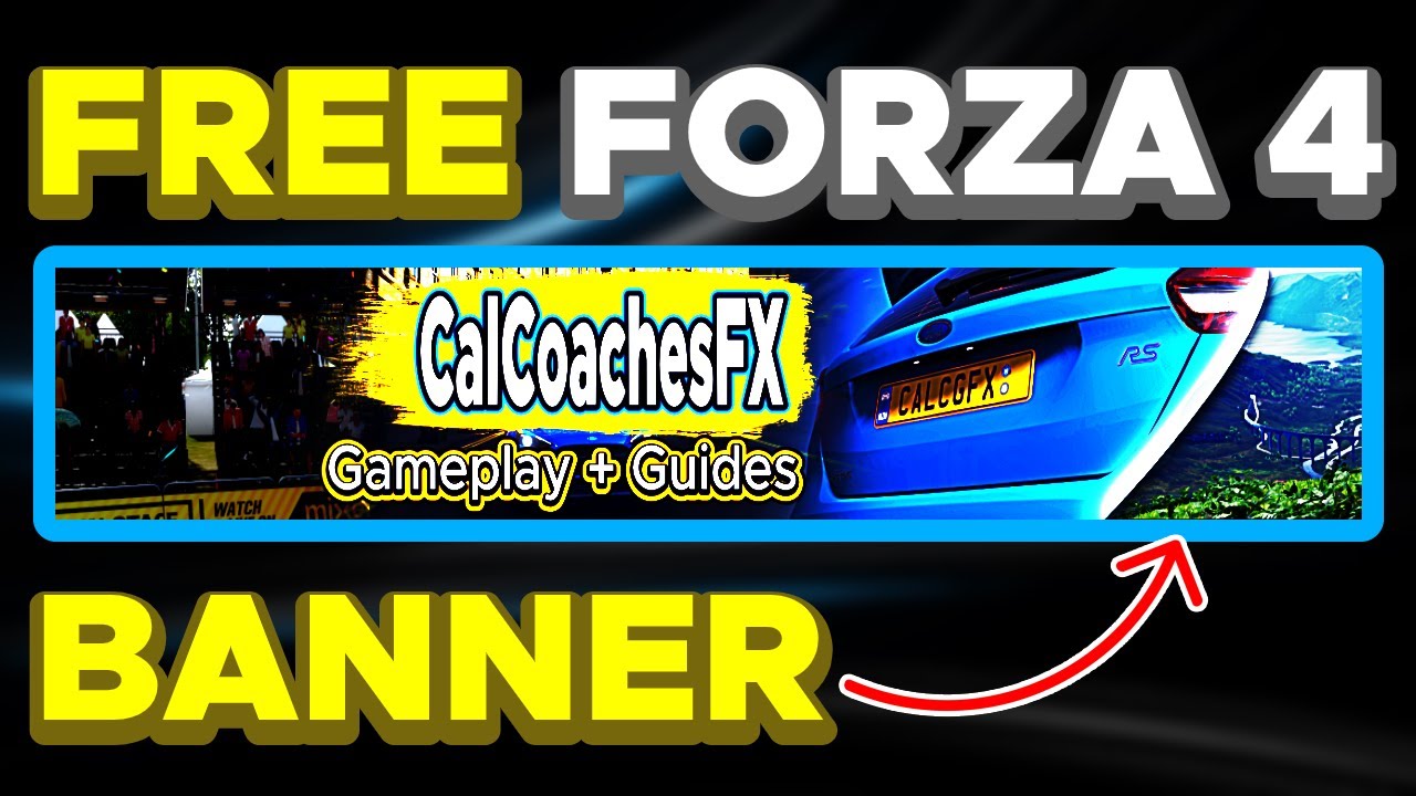 How To Make Forza Horizon 4 YouTube Banner For Free | Photopea 2021 ...