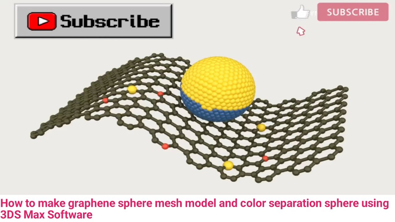 How to make graphene sphere mesh model and color separation sphere using 3DS Max Software - YouTube