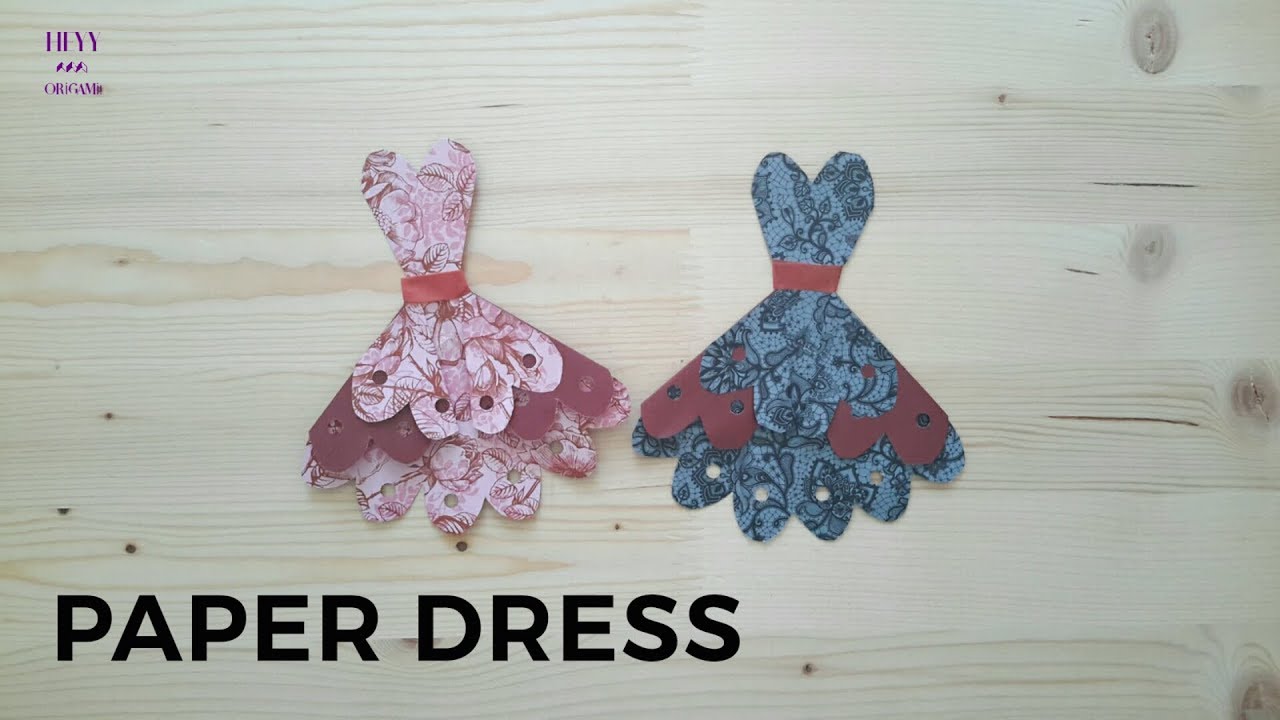 Origami Kirigami Paper Dress Tutorial - YouTube