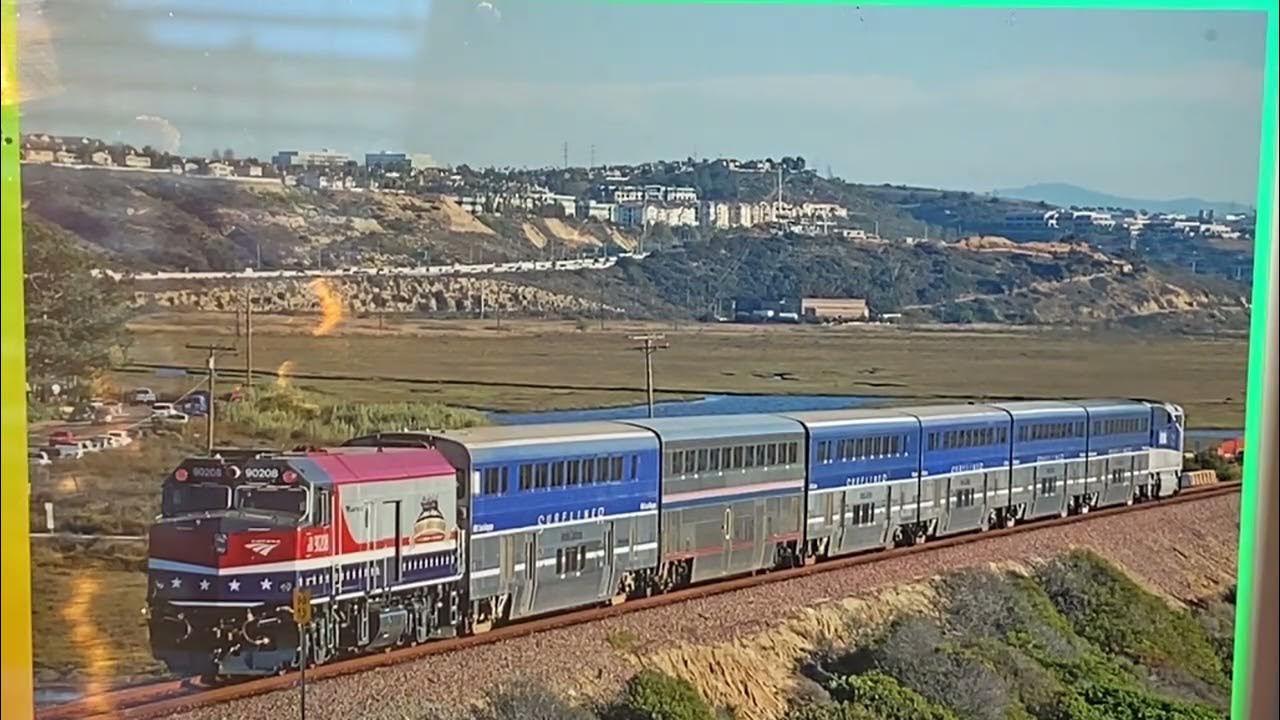 Amtrak cross through the seine hwy, CA - YouTube
