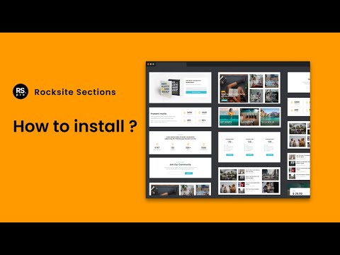 Rocksite Sections - How to Use and Install pre-made Gutenberg sections