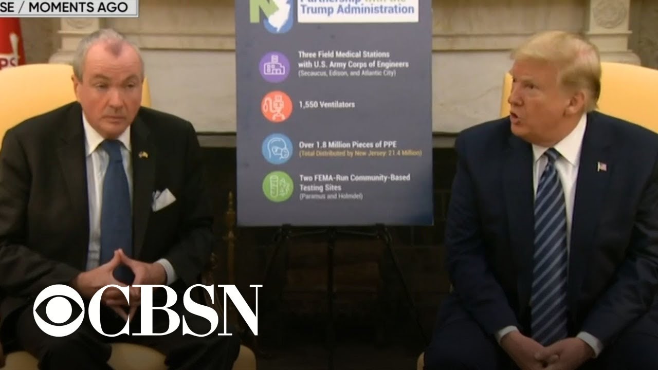 Trump and New Jersey Governor Murphy meet at White House - YouTube