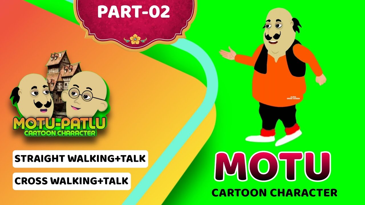 Motu cartoon character | Walking Animation | Talking Mouth | Motu Patlu ...