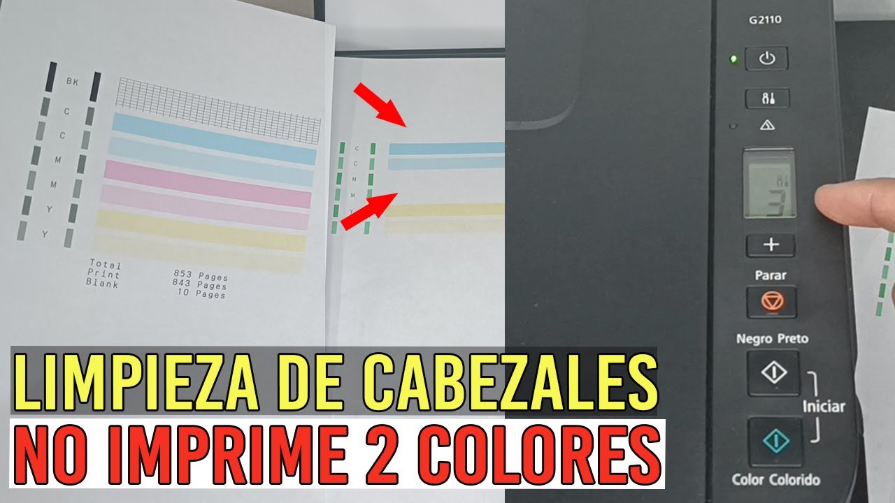 CANON G2110 Limpieza Profunda de Cabezales y Test de Inyectores desde ...